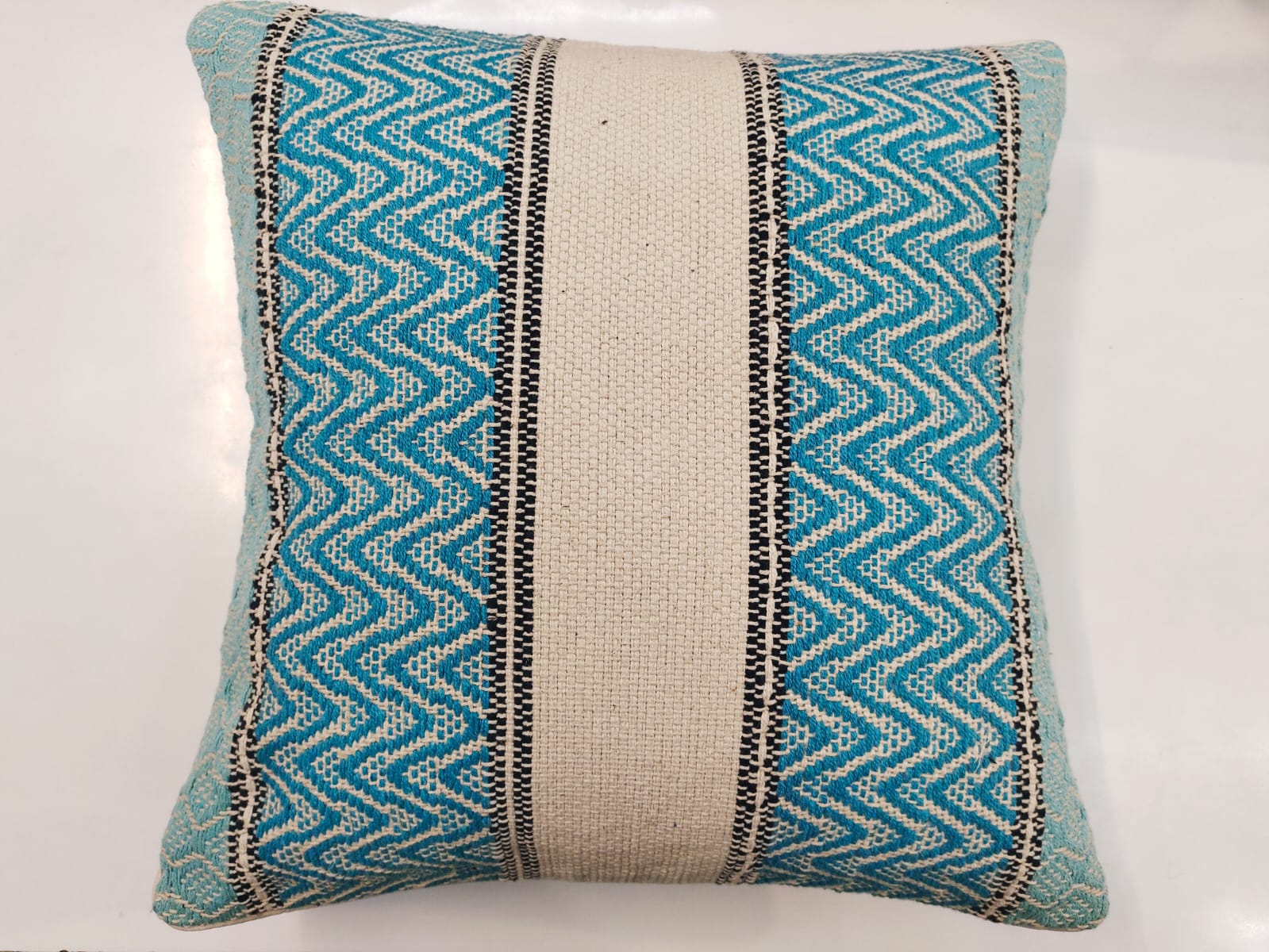 Ocean Chevron Handloom Cushion Cover – Dihika